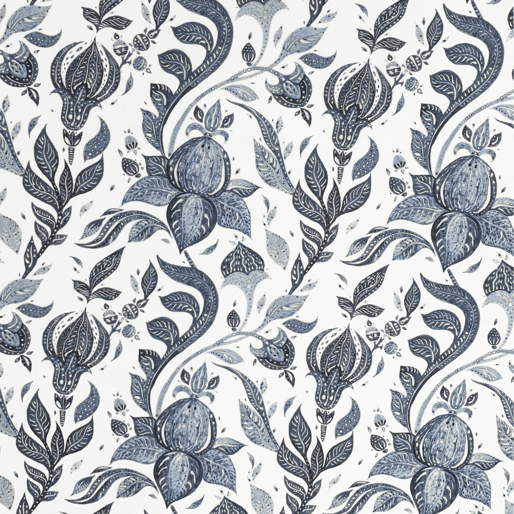 Printed Mini Matt Orinoco Blue | Ragland Fabrics | Order Online